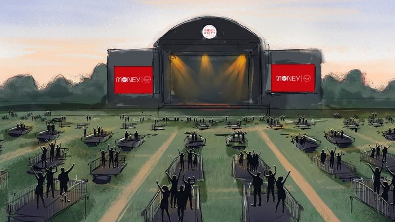 Live gigs are back - but social distancing poses problems - BBC News