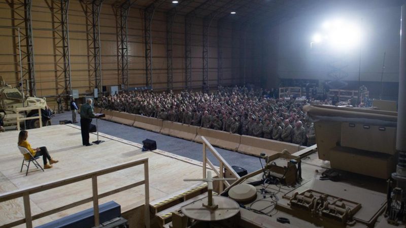 Donald and Melania Trump visit US troops in Iraq on Christmas trip ...