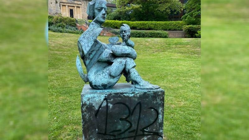 Offensive graffiti daubed on walls at Lincoln art gallery - BBC News
