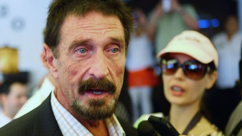 John McAfee offers to unlock killer's iPhone for FBI - BBC News