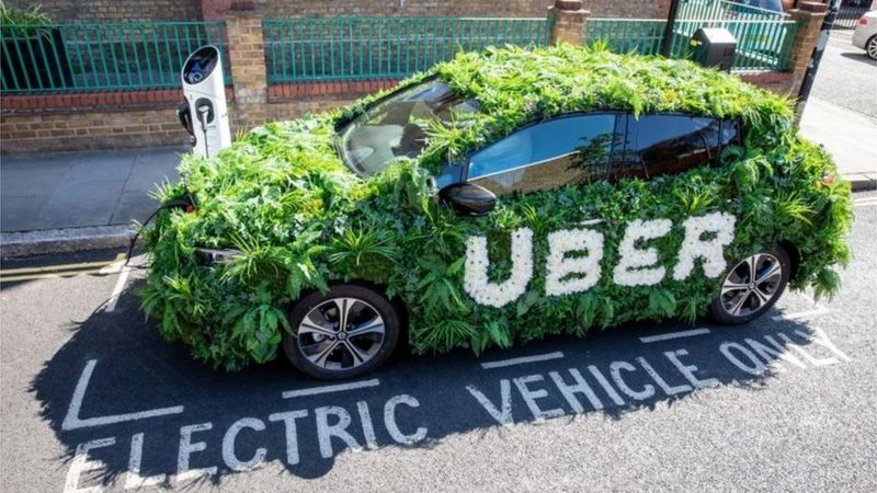 London Uber drivers to charge electric car fee - BBC News