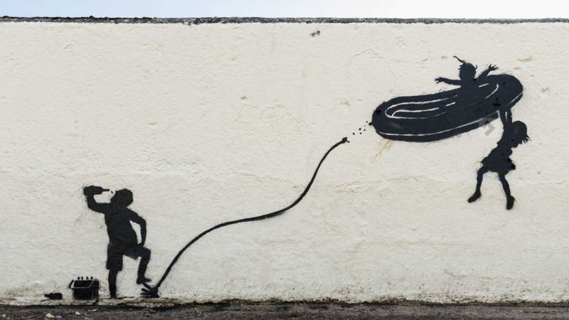 Banksy confirms East Anglian seaside artwork is genuine - BBC News
