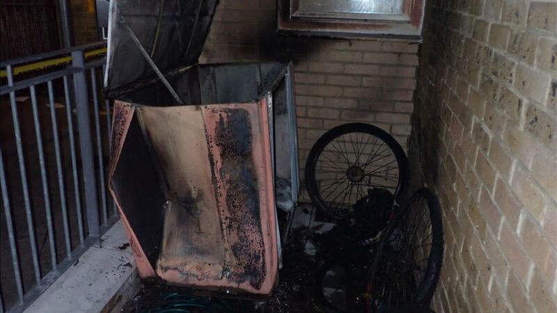 Hackney: Shed destroyed in e-bike battery fire - BBC News
