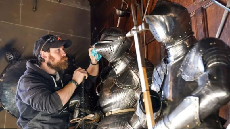 A 600-year-old iron gauntlet discovered in a Swiss cellar - BBC Newsround