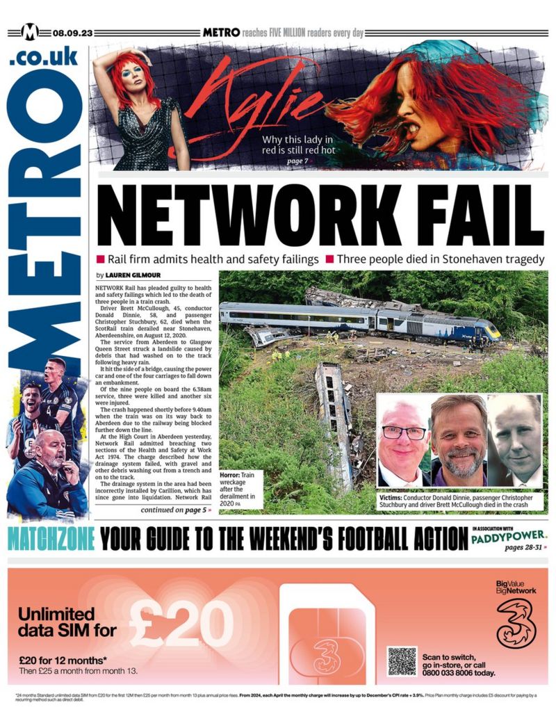 Scotland's papers: Rail crash negligence and surgeon's decade of pain ...