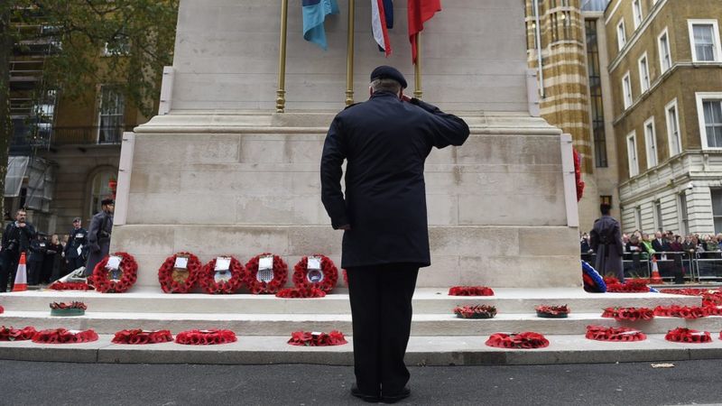 In Pictures: Armistice Day commemorations - BBC News