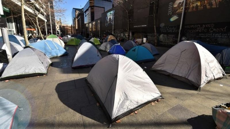 Sydney tent city: Homeless people leave Martin Place after new laws ...