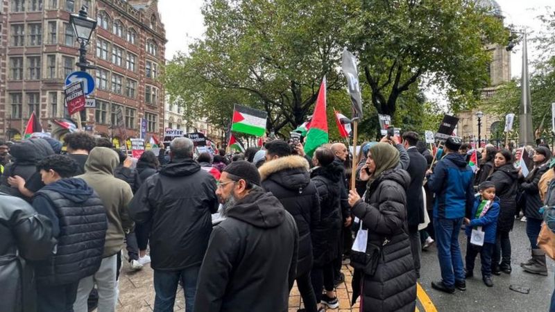 Pro-Palestinian protests take place in London, Birmingham, Cardiff ...