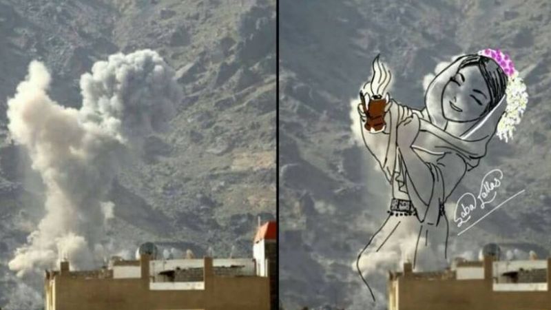 Images of hope, made from pictures of war - BBC News