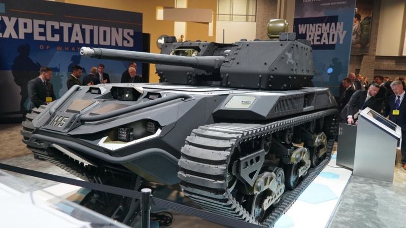 Robot tanks: On patrol but not allowed to shoot - BBC News