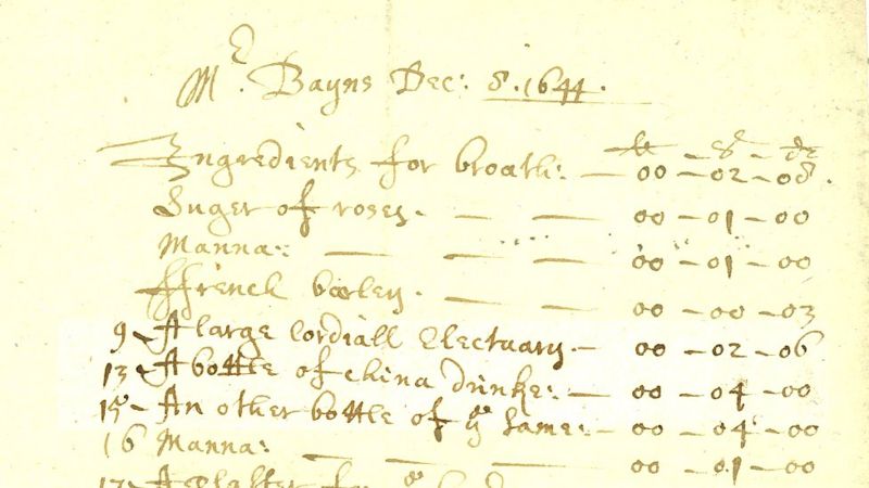 Early Temple Newsam tea bill discovered in archive - BBC News