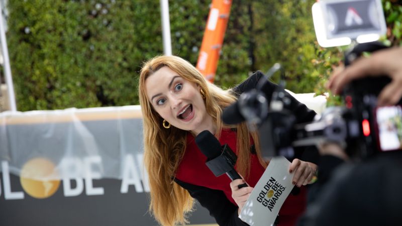 Amelia Dimoldenberg Golden Globes reporter was a Newsround Press Packer ...