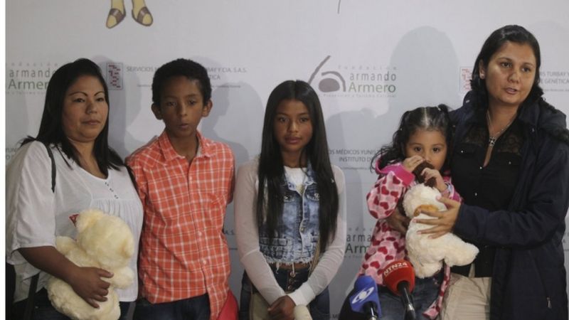 Colombia sisters reunited 30 years after avalanche - BBC News