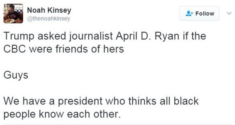 'Least racist person' Trump stirs row with reply to black reporter ...