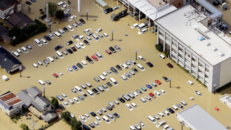 Japan flooding in pictures - BBC News