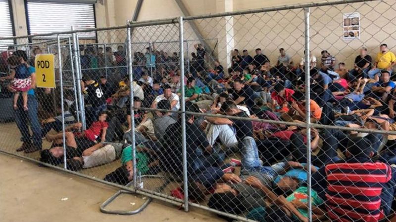 US migrant centres: Photos show 'dangerous' overcrowding - BBC News
