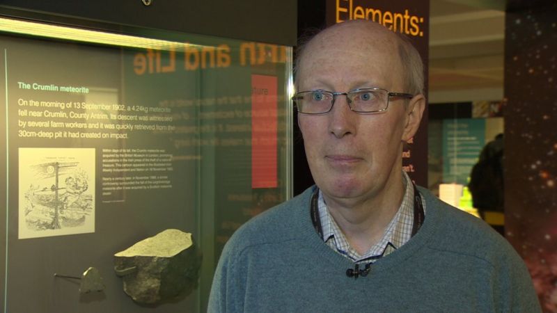 Crumlin meteorite returns to Northern Ireland 120 years later - BBC News