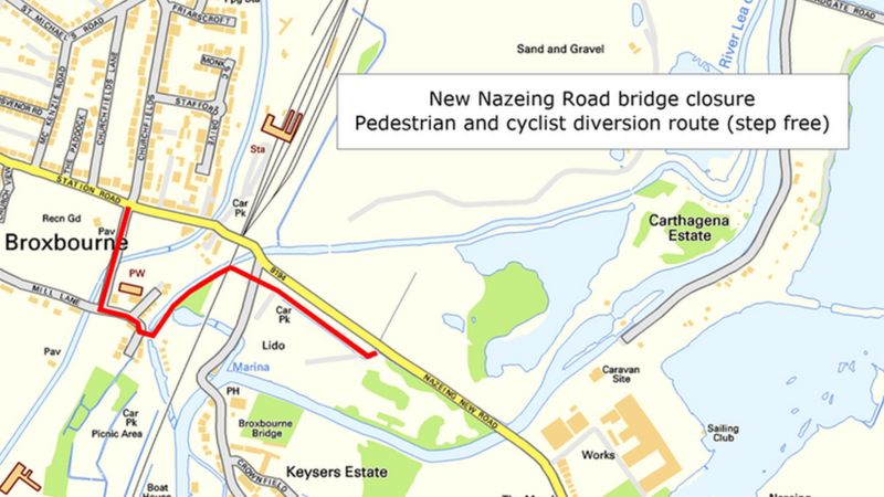 Broxbourne railway bridge works will send drivers on 17-mile detour ...