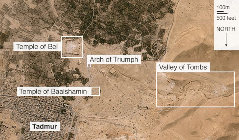 Russia warplanes bomb IS positions in Palmyra - BBC News