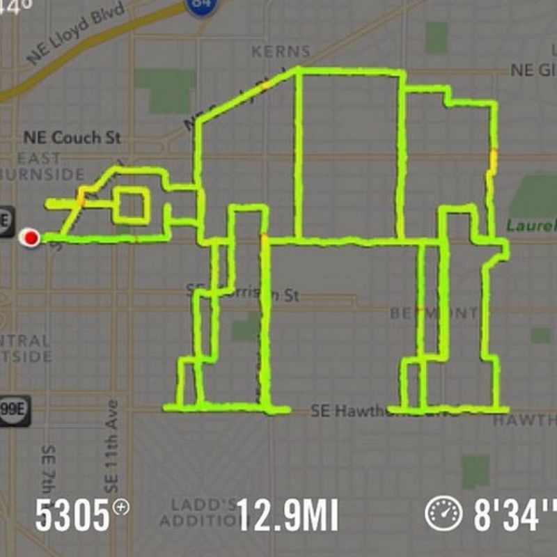Runner's routes make Star Wars maps - BBC News