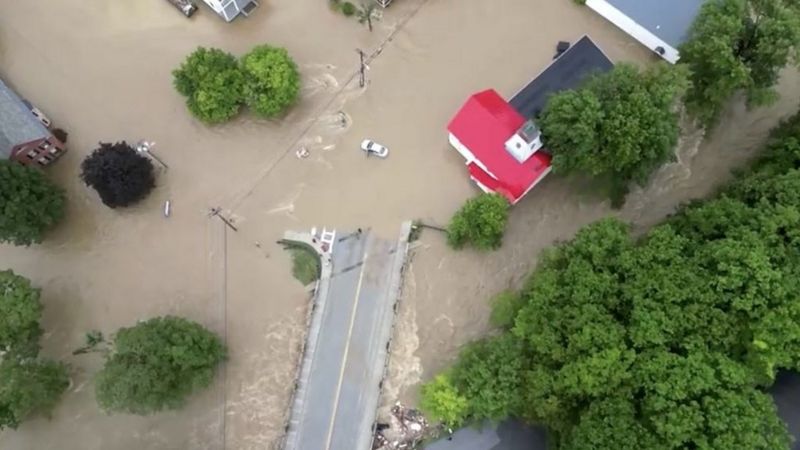 Vermont floods: Before and after devastating north-eastern storms - BBC ...