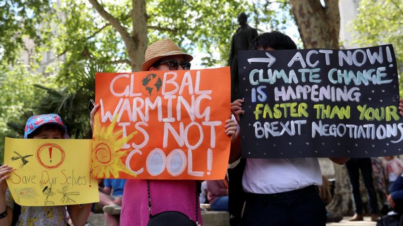 Mothers demand climate action in London march - BBC News