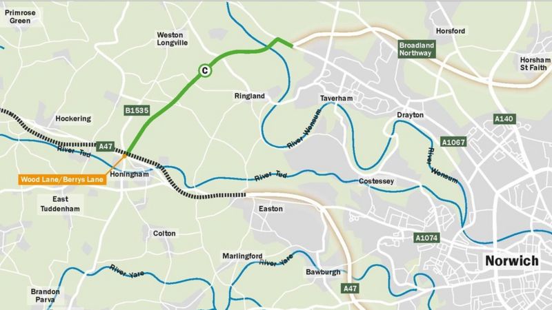 Norwich Western link road: Pictures released as consultation begins ...
