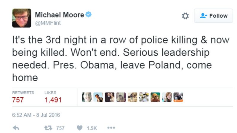 Legend leads stars' response to US shootings - BBC News