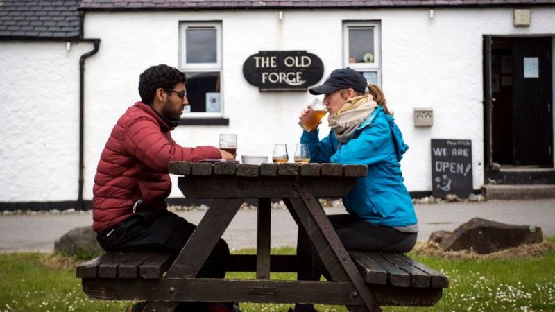 Britain's remotest mainland pub The Old Forge reopens after revamp ...