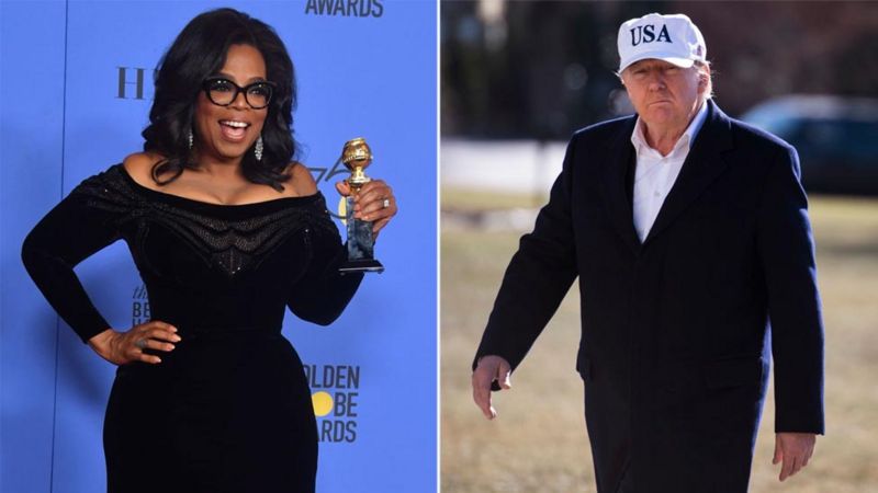 Trump: 'Yeah I'll beat Oprah. Oprah would be a lot of fun' - BBC News
