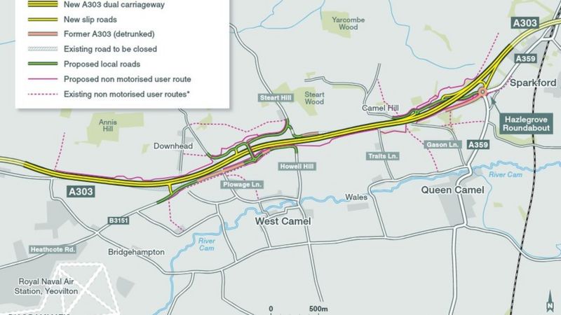 Traffic 'bottleneck' road plan for A303 delayed again - BBC News
