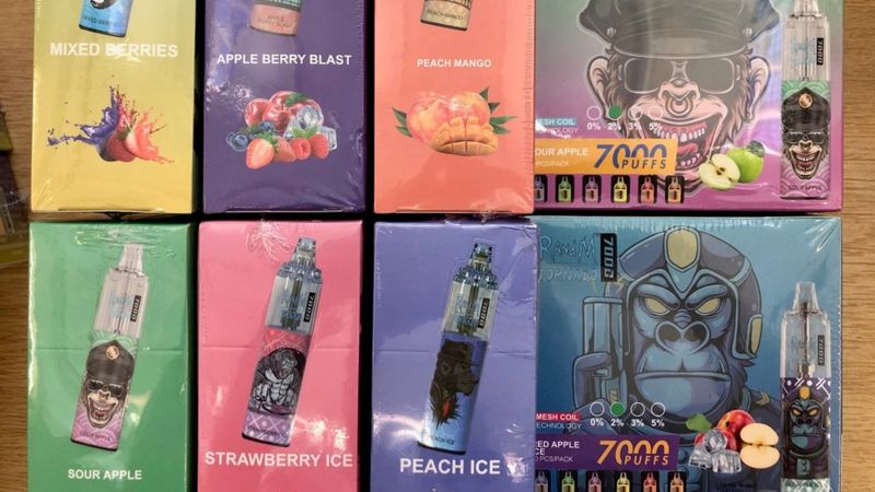 More than 2,200 illegal vapes seized from Darlington shops - BBC News