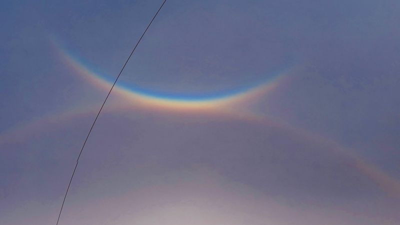 Sun halos, arcs and upside-down rainbows seen across England - BBC News