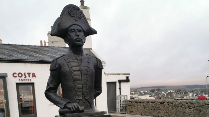 Captain John Quilliam: Statue returns to Castletown after restoration ...
