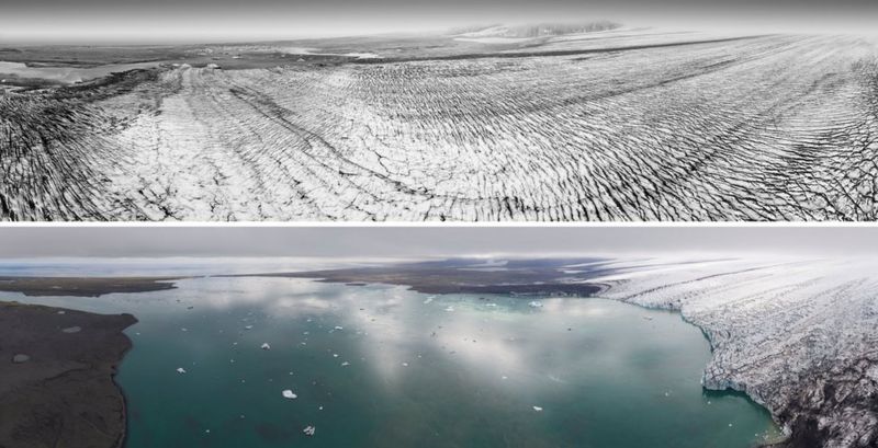 Images reveal Iceland's glacier melt - BBC News