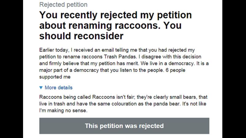 The e-petitions sent to government that get rejected - BBC News