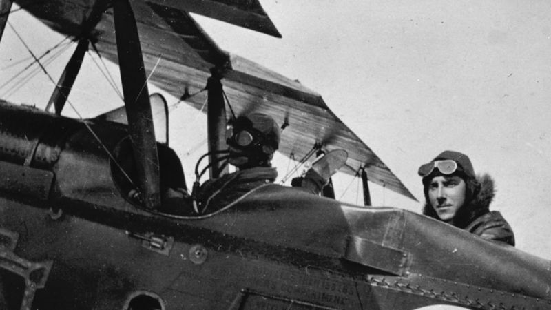 Flight: Art journey remembers World War One's 'Suicide Club' - BBC News