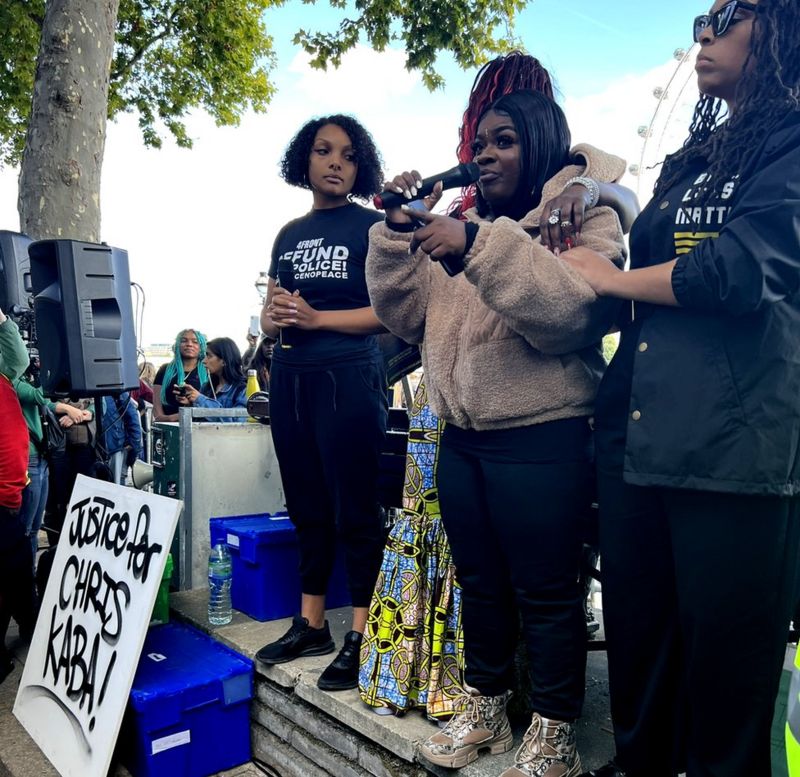 Chris Kaba: Rally for man shot by police held at Met headquarters - BBC ...
