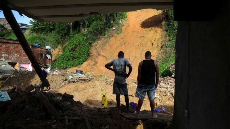 Rain storm claims 100 lives in north-east Brazil - BBC News