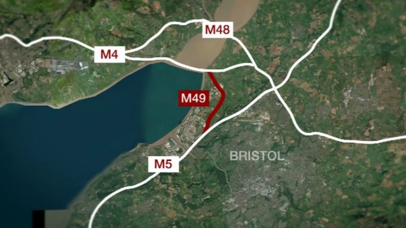 M49 reopens after gas leak near Bristol - BBC News