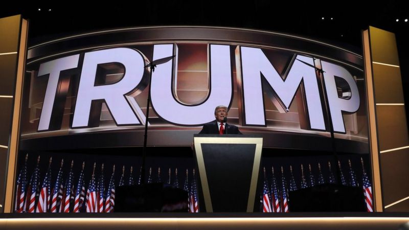 US election: Donald Trump promises a 'safer' America - BBC News