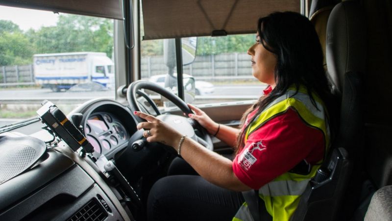 Life on the road as a female lorry driver - BBC News