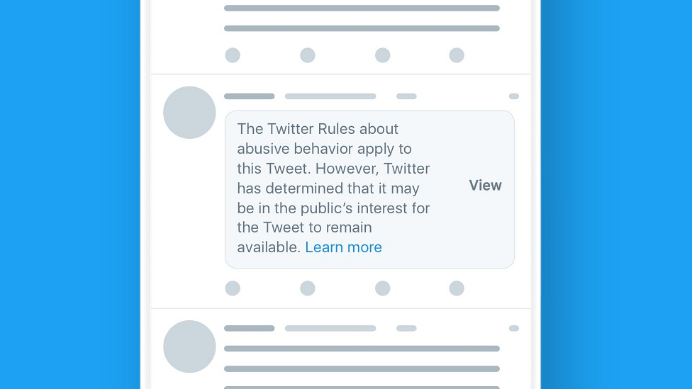 Twitter will hide rule-breaking politicians' tweets - BBC News