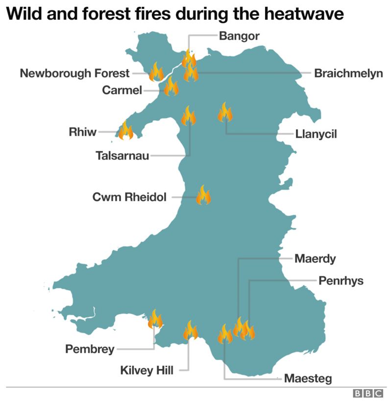 Wildfires putting 'tremendous pressure' on firefighters - BBC News