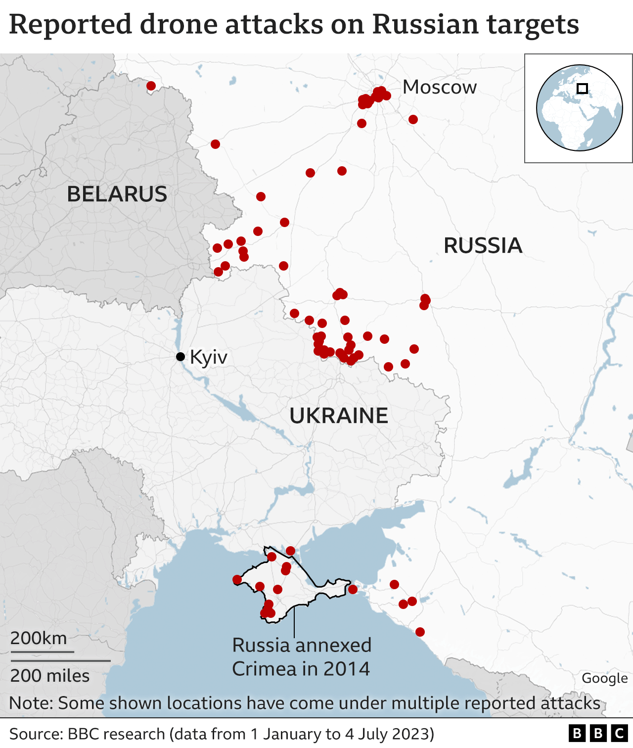 What do we know about drone attacks in Russia? - BBC News