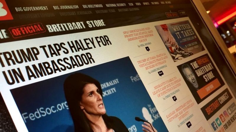 Breitbart news site blocked by ad exchange - BBC News