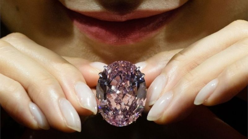 Pink Star diamond sets new world record in Hong Kong - BBC News