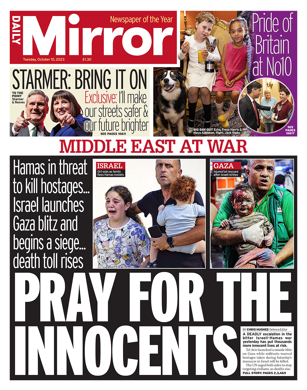 'Israel declares siege' and 'Hamas threatens hostages' - BBC News