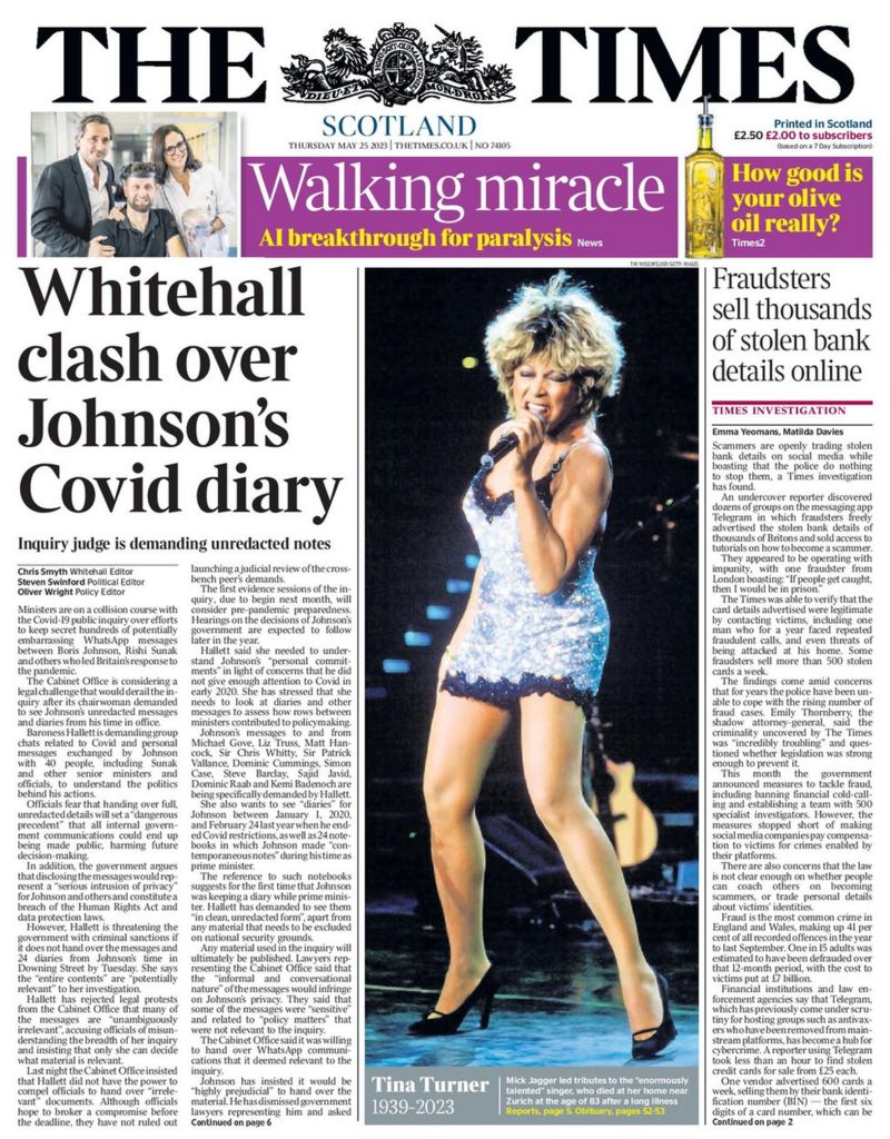 Scotland's Papers: 'Medieval' murderer jailed and 'simply the best ...