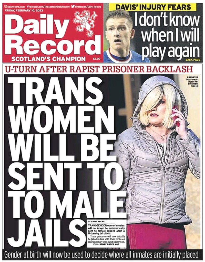 Scotland's papers: Trans prisoner rule change and 'you're flyered ...
